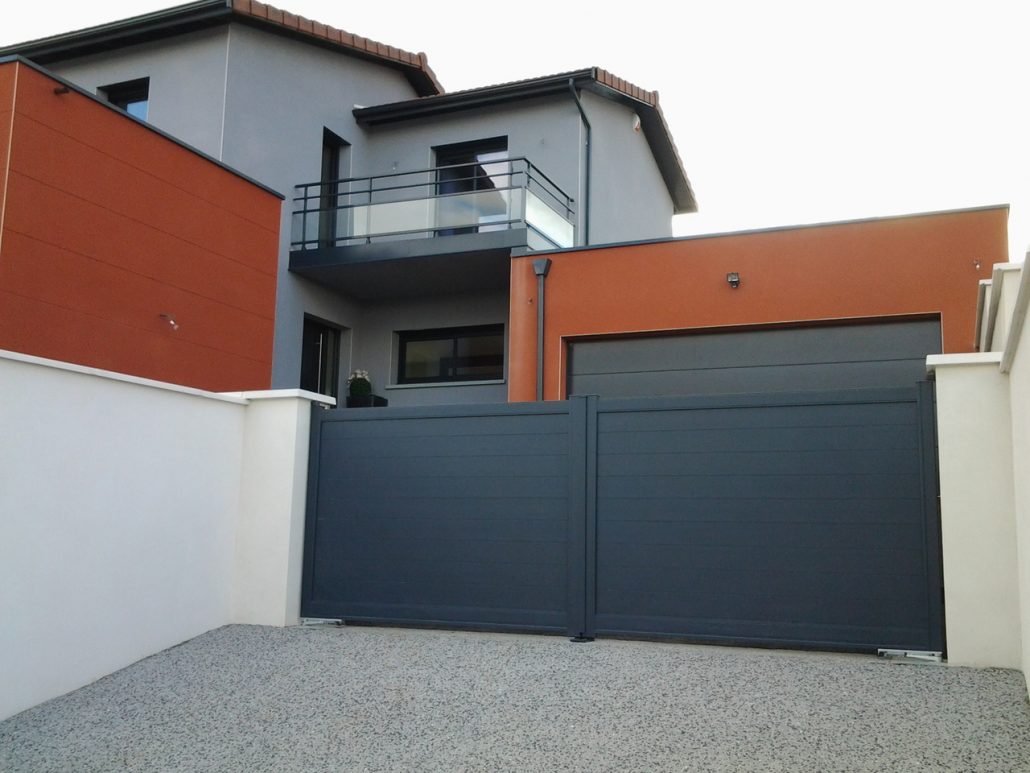 Portails Alu Contemporain / Concept Fresk à Lyon (69) - Rhone Portail